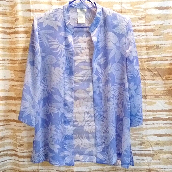 Koret | Jackets & Coats | Koret Size 8 Lavender Purple White Open Front ...